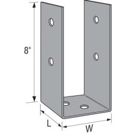 POST HOLDER U-SHAPE 4" DRESSED